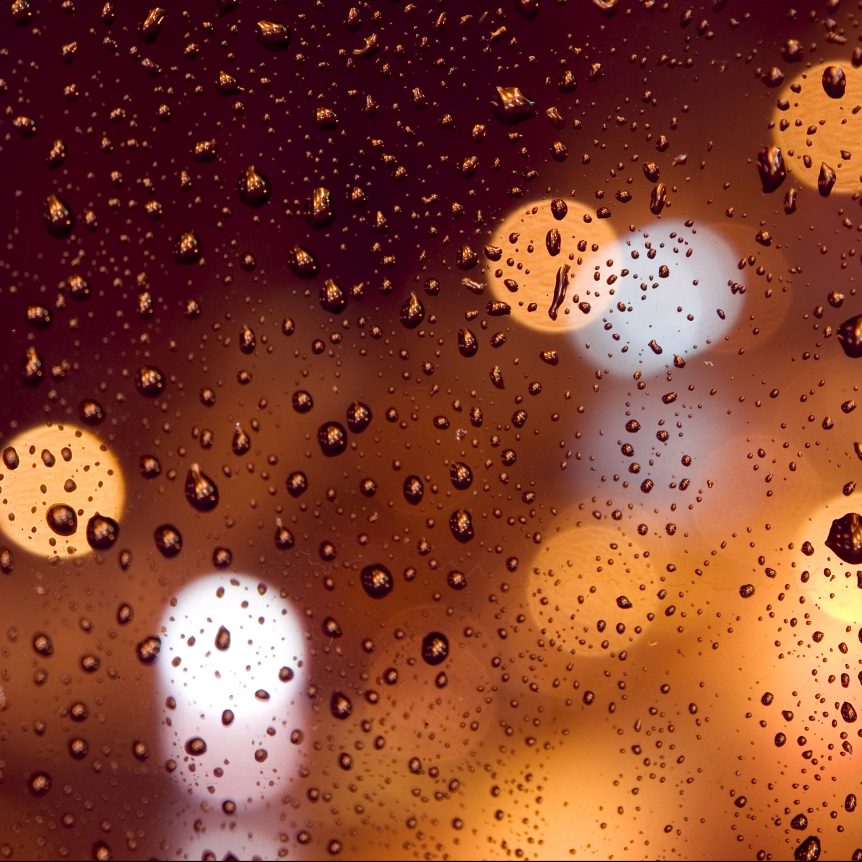 Rain-orange lights - UF Counseling and Wellness Center (CWC)